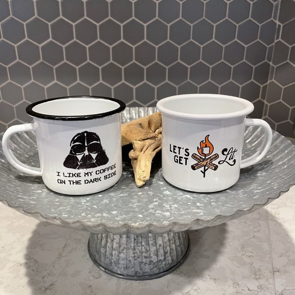 Kitchen | Nwt Enamel Coffee Mug Bundle Of Two | Poshmark